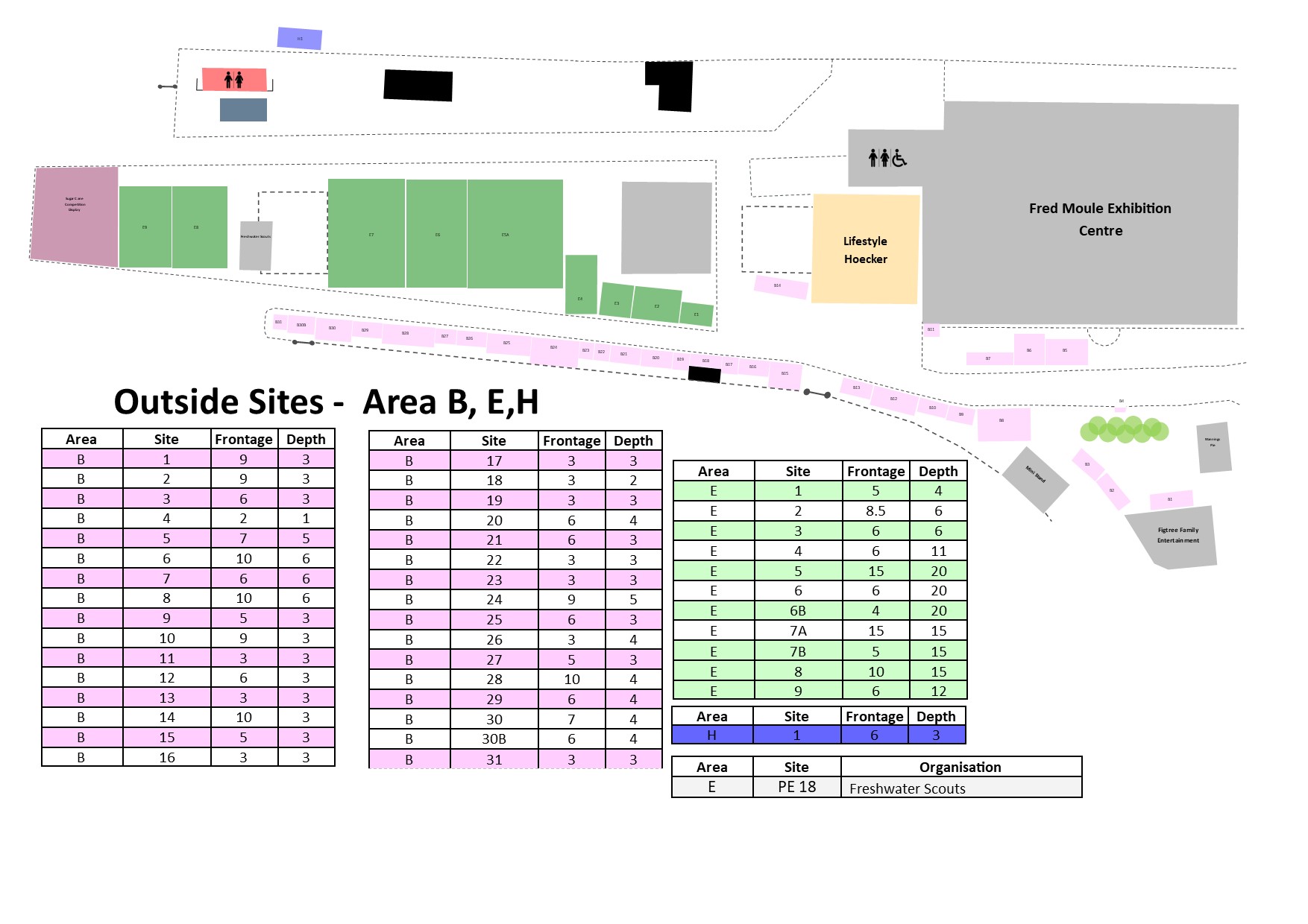 Cairns Showgrounds (Outside) Sites